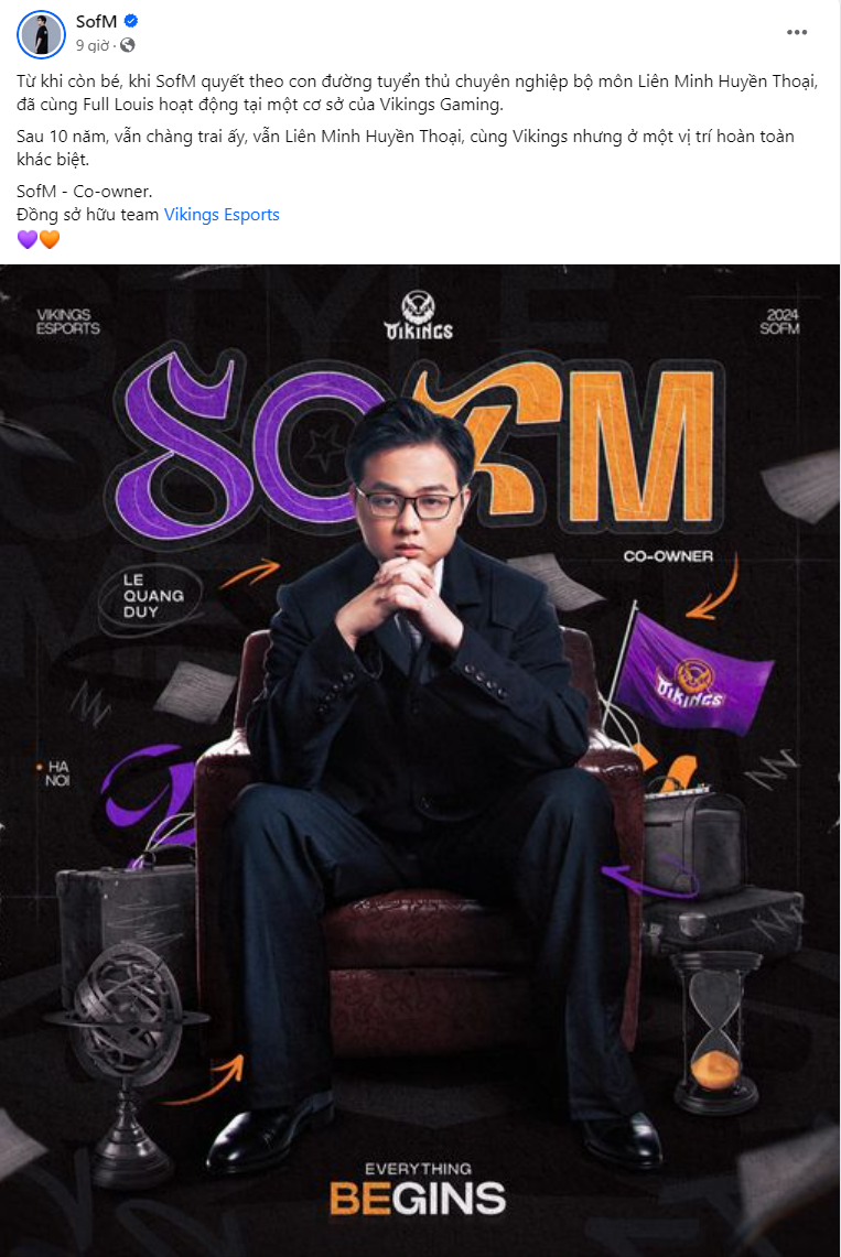 SofM chính thức xác nhận vai trò tại Vikings Esports, fan đưa ra đề nghị "khó đỡ"