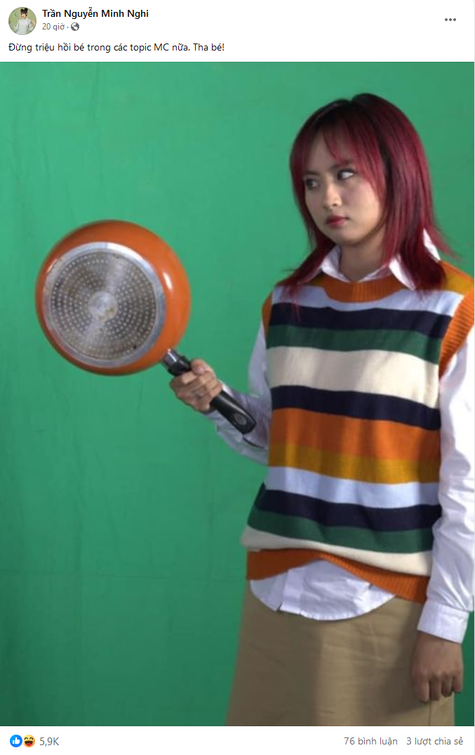 Liên tục bị réo tên trong drama MC, Minh Nghi "nổi đóa" lên tiếng thẳng