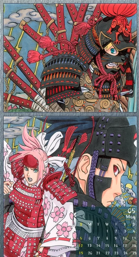 Naruto, Sasuke và Sakura có diện mạo mới trong trang phục samurai