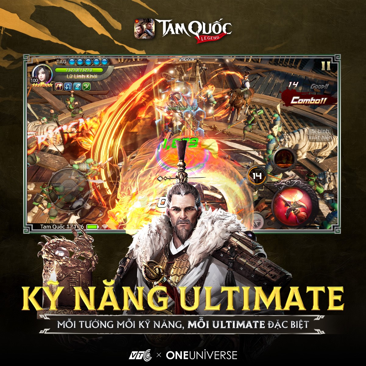 Tam Quốc Legend VTC: Bùng nổ với gameplay hành động mãn nhãn, vượt ải ...