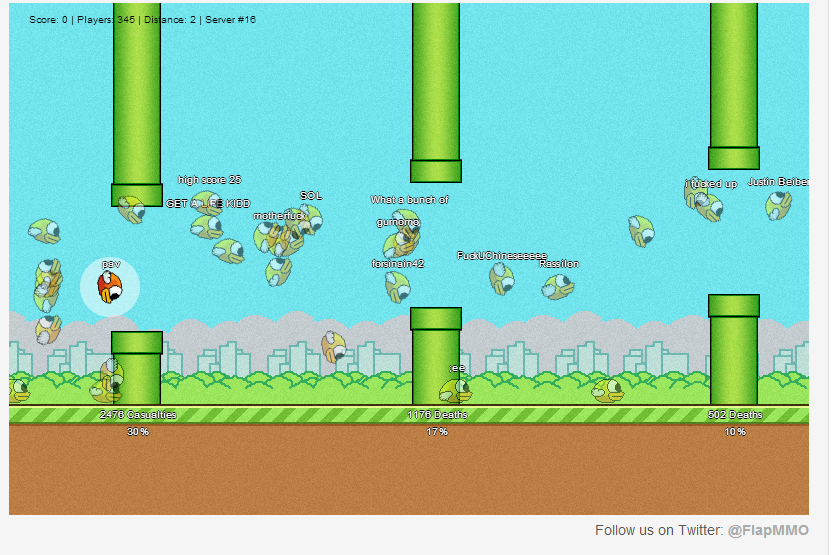 Xuất hiện game online Flappy Bird cho phép chơi cùng nhiều người
