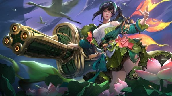 Fan cuồng Liên Quân thiết kế skin Capheny: Áo yếm và sen hòa quyện đầy nghệ thuật