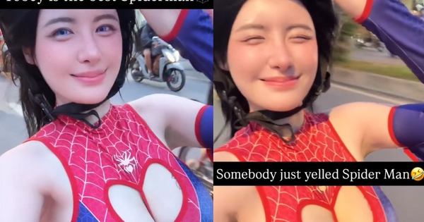Hot girl hóa Spider Man, trải nghiệm dạo phố Việt đầy thích thú